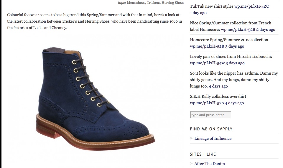 Herring Shoes X Tricker's = Stow Suede Boot - Herring Shoes Journal
